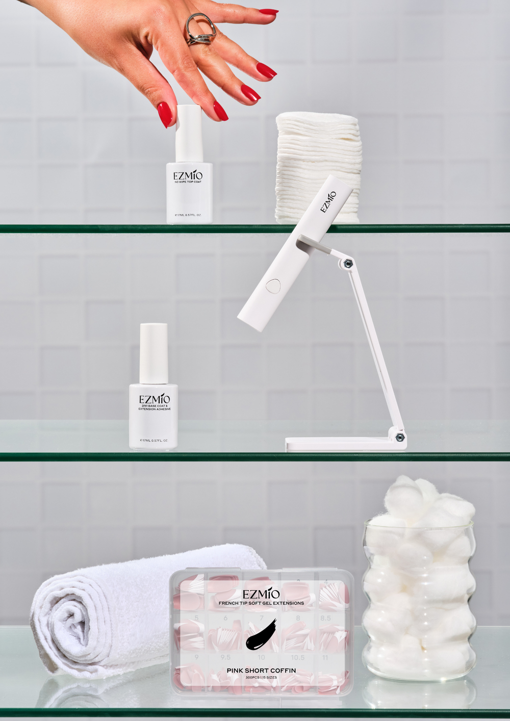 French Tip Extension Bundle | 300 Pre-Made Tips | Ezmio Beauty